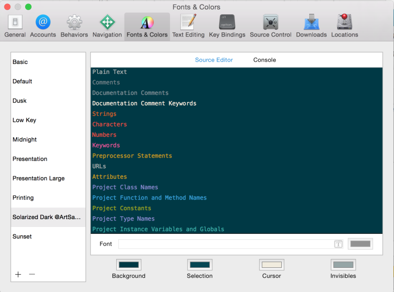 Let Xcode using Solarized Dark color theme - R0uter's Blog